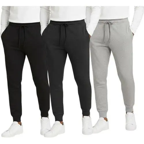 BENBEN 3 Pack Ultra Soft Fleece Joggers Sweatpants - Black/charcoal/grey