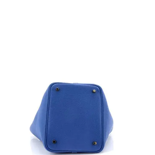 Hermès Picotin Lock Bag Clemence Mm - Blue