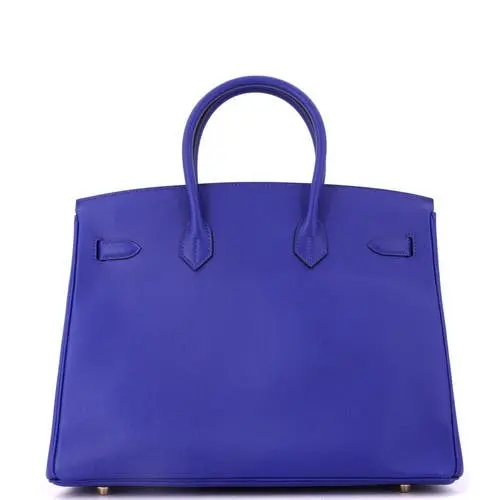 Hermès Birkin Handbag Epsom With Gold Hardware 35 - Blue