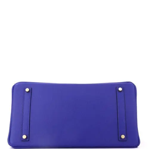 Hermès Birkin Handbag Epsom With Gold Hardware 35 - Blue