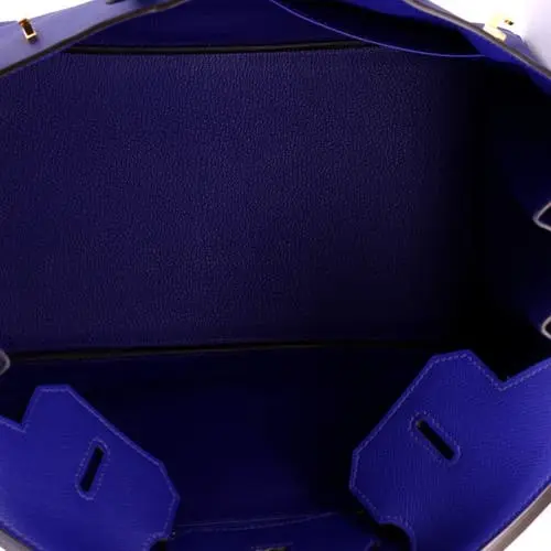 Hermès Birkin Handbag Epsom With Gold Hardware 35 - Blue