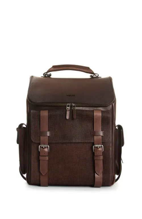 VELEZ Leather Archaeology Backpack - Dark Brown
