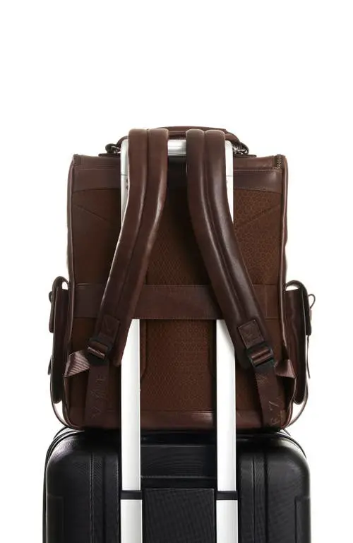 VELEZ Leather Archaeology Backpack - Dark Brown