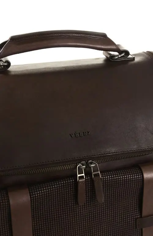 VELEZ Leather Archaeology Backpack - Dark Brown