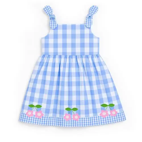 FLORENCE EISEMAN Gingham Dress With Cherry Appliqués