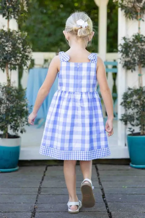 FLORENCE EISEMAN Gingham Dress With Cherry Appliqués