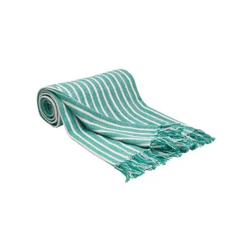 CAROL & FRANK 50" X 60" Bengal Stripe Throw - Blue