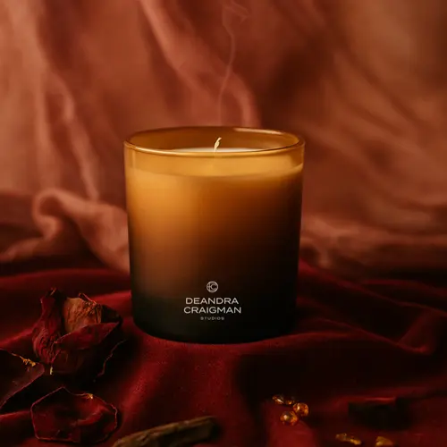 DEANDRA CRAIGMAN STUDIOS Dark Rose Patchouli Candle & Playlist
