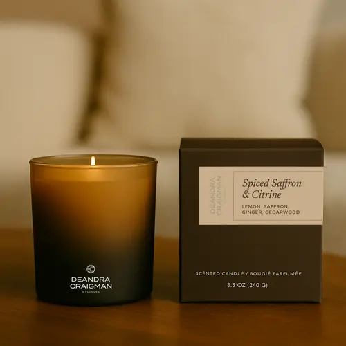 DEANDRA CRAIGMAN STUDIOS Spiced Saffron & Citrine Candle & Playlist