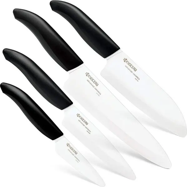 KYOCERA Revolution 4 Piece Ceramic Knife Set - White