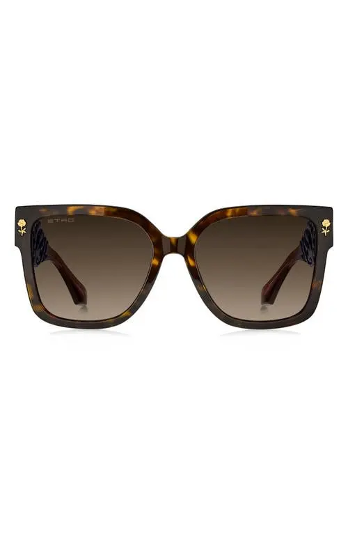 Etro 57mm Square Sunglasses - Havana/brown Sf