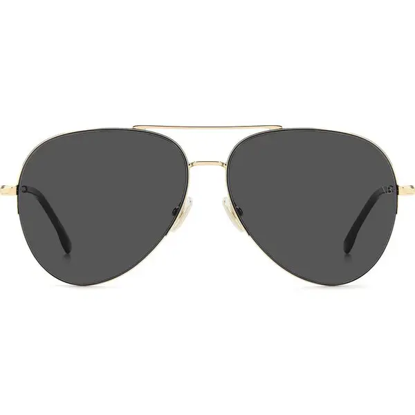 Victoria Beckham Pilot 62mm Aviator Sunglasses - Gold Black/grey