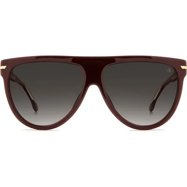 Victoria Beckham 60mm Flat Top Sunglasses - Burgundy/dark Grey Sf
