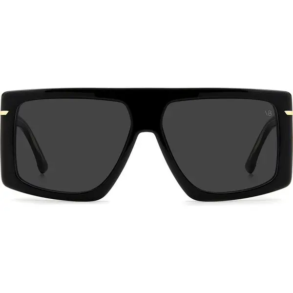 Victoria Beckham 59mm Rectangular Sunglasses - Black/grey