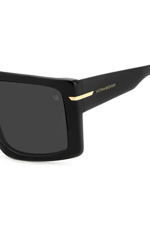 Victoria Beckham 59mm Rectangular Sunglasses - Black/grey