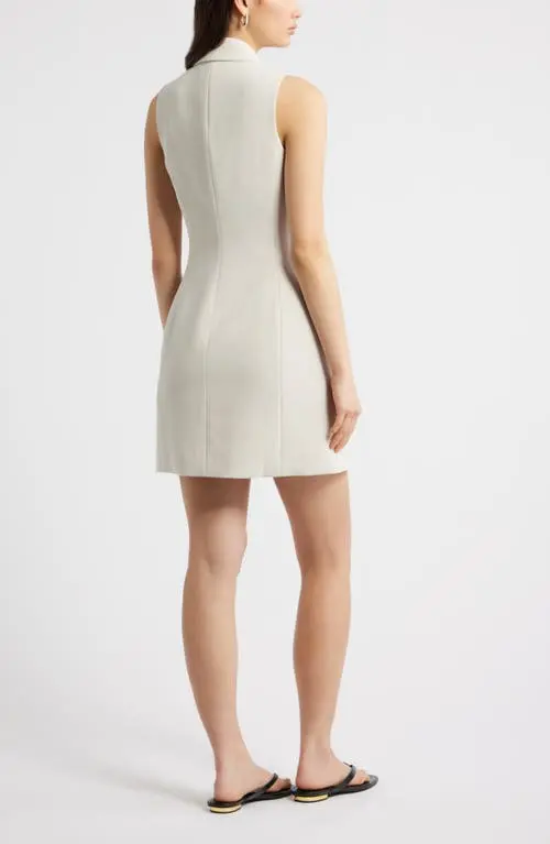 OPEN EDIT Sleeveless Blazer Dress - Beige Pumice