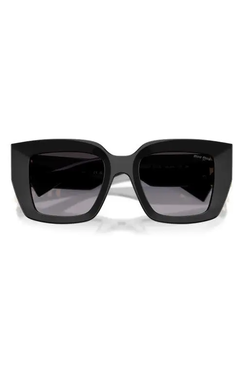 Miu Miu 51mm Square Sunglasses - Black/gradient Grey