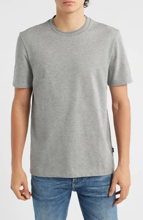 BOSS Thompson Tipped Cotton Blend T-shirt - Silver