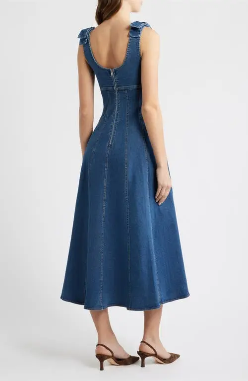 FREEMARKET Empire Waist Cotton Blend Dress