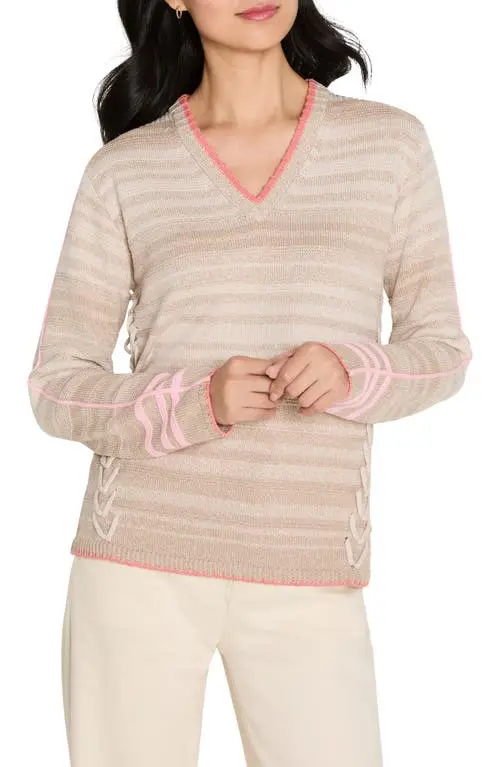 NIC+ZOE Stitched V-neck Sweater