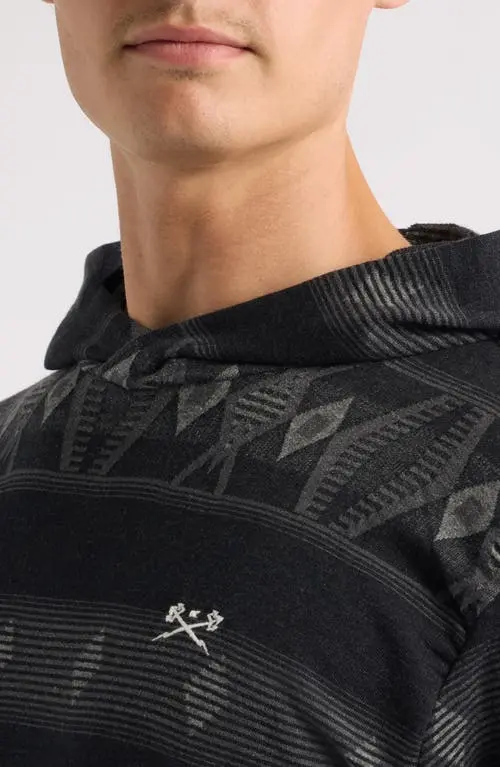 DARK SEAS Ginther Brushed Cotton Hoodie - Black/charcoal