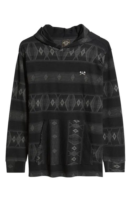 DARK SEAS Ginther Brushed Cotton Hoodie - Black/charcoal