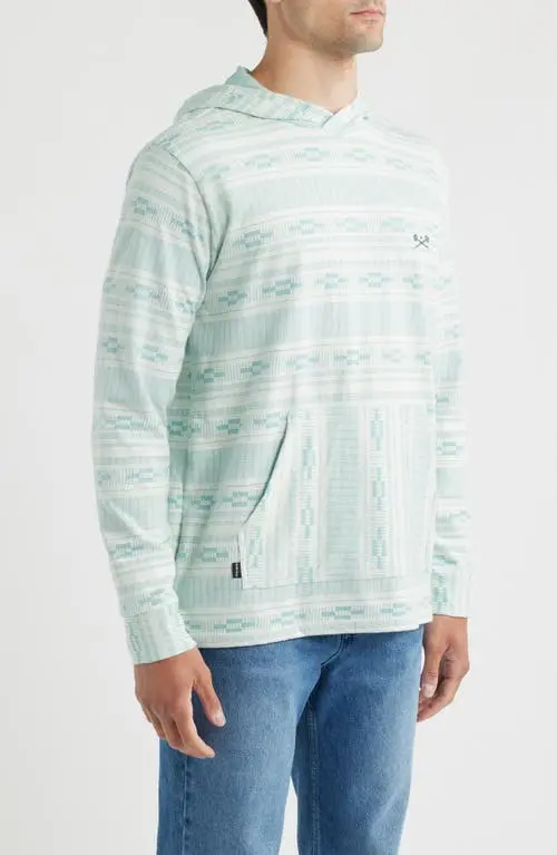 DARK SEAS Ginther Brushed Cotton Hoodie - White/blue