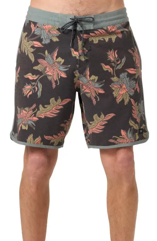 O'Neill Cruzer Stripe Scallop Board Shorts - Black