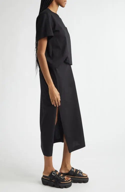 Sacai Cotton Jersey Tiered Dress