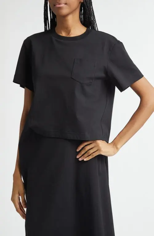 Sacai Cotton Jersey Tiered Dress