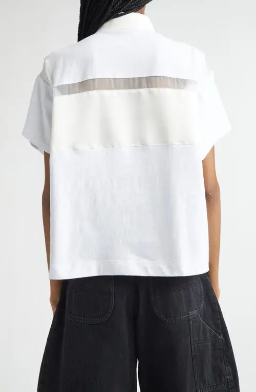 Sacai Cotton Jersey Pullover - White