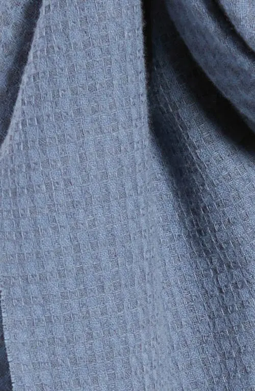 Vince Check Cashmere & Wool Scarf - Azul