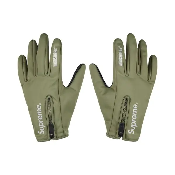 Supreme Windstopper Zip Gloves - Green