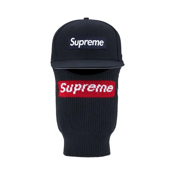 Supreme Box Logo Cap And Balaclava - Blue
