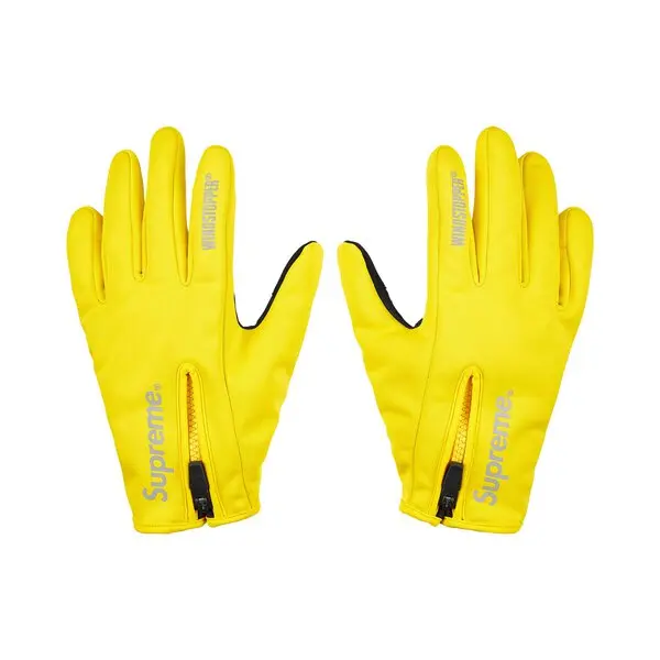 Supreme Windstopper Zip Gloves - Yellow