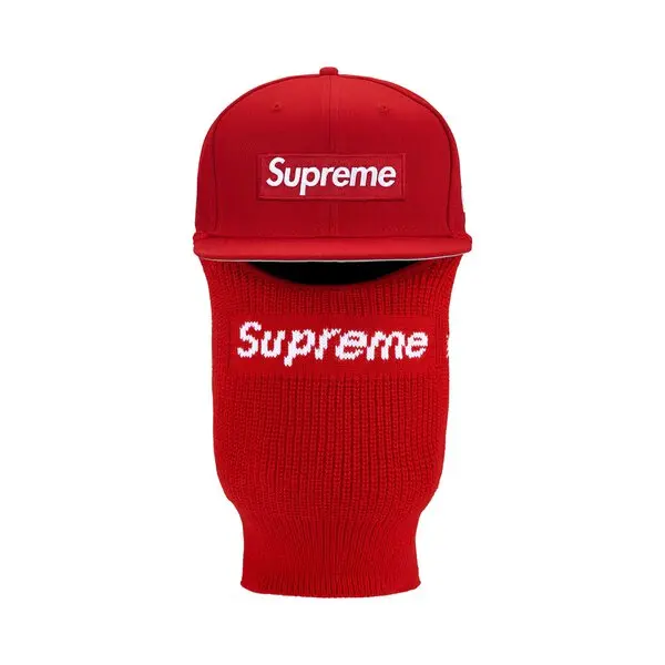 Supreme Box Logo New Era With Balaclava - Red