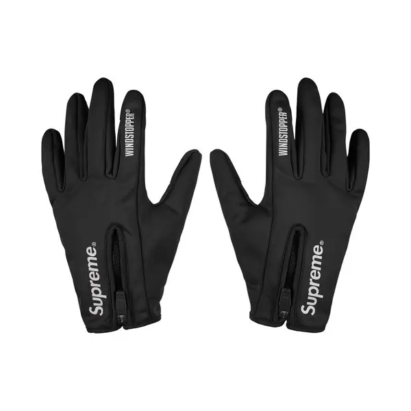 Supreme Windstopper Zip Gloves - Black
