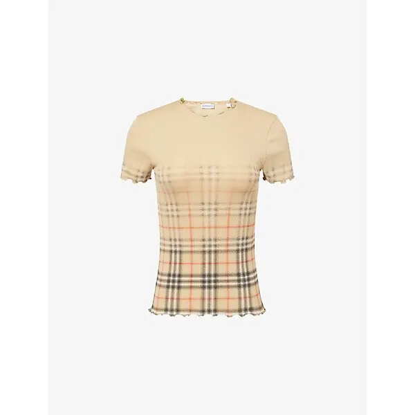 Burberry Stretch-cotton Gradient-check Top