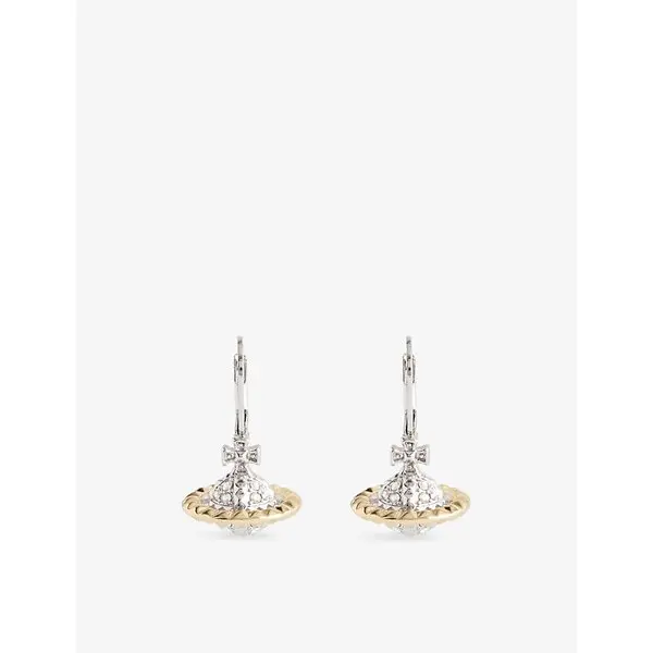 VIVIENNE WESTWOOD Mayfair Bas Relief Stud Earrings - Rhodium/gold/crystal