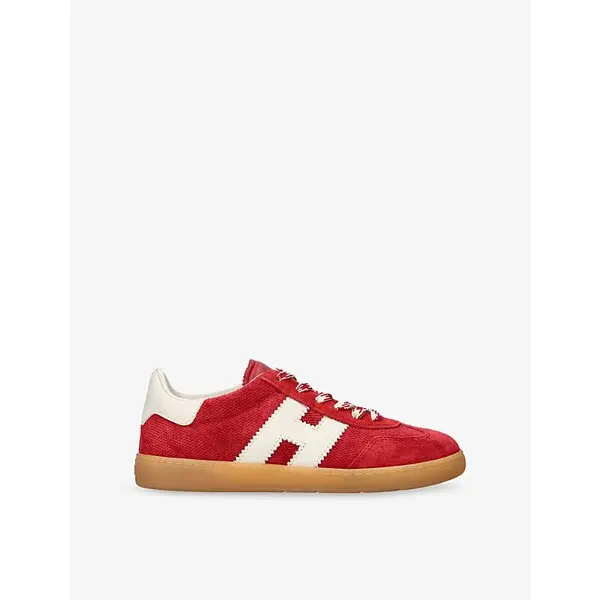 Hogan Suede Low Top Trainers - Red
