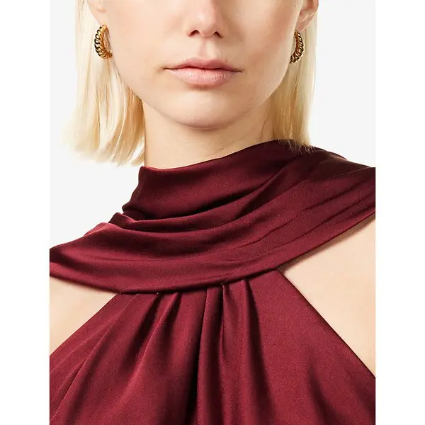 Simkhai Scarlett Cape Top - Oxblood