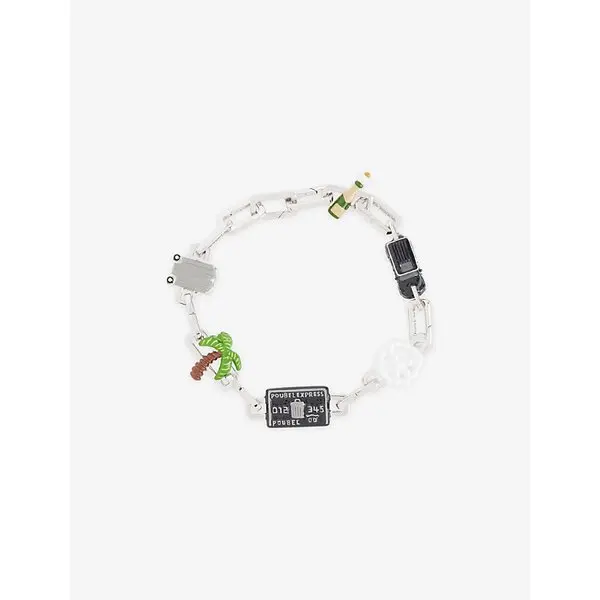 POUBEL Bel Air Rhodium-plated Sterling-silver Bracelet - Silver Black White
