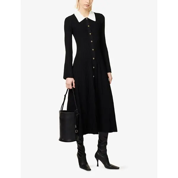Simkhai Philippa Ribbed Knit Midi Dress