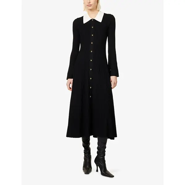 Simkhai Philippa Ribbed Knit Midi Dress