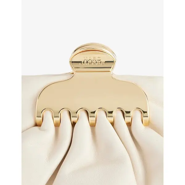 Marc Jacobs The Glam Small Claw Clip Leather Clutch Bag - Ivory