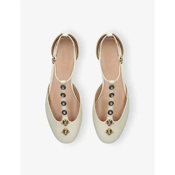 Chloé Celeste Leather Ballet Flats