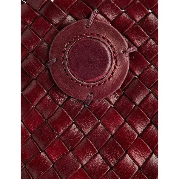 Dragon Diffusion Santa Maria Woven-leather Top-handle Bag - Bordo