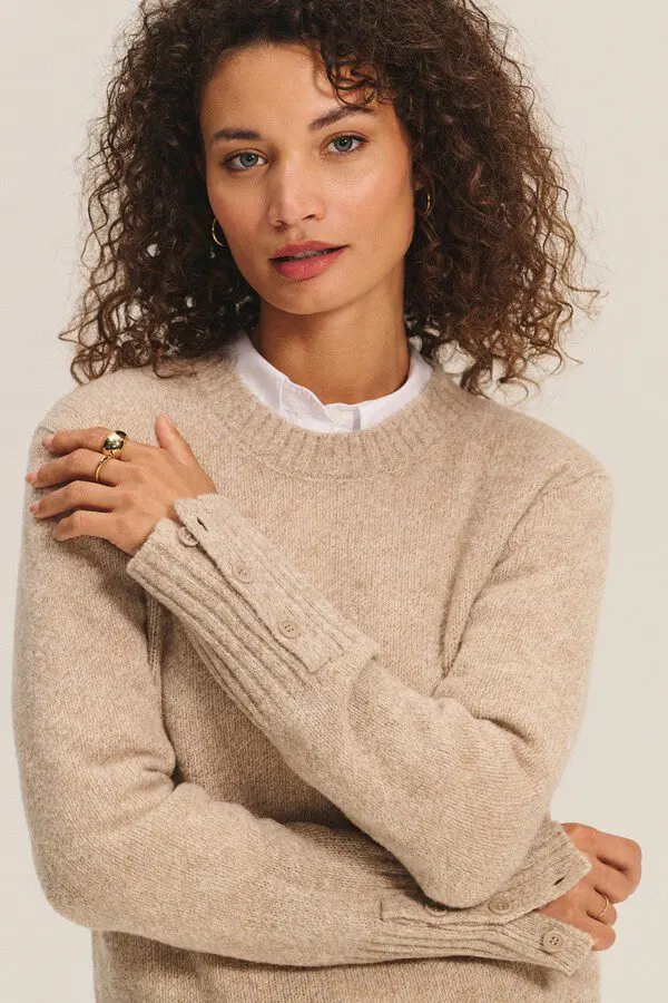 Velvet By Graham & Spencer Maisie Crewneck Sweater - Neutral