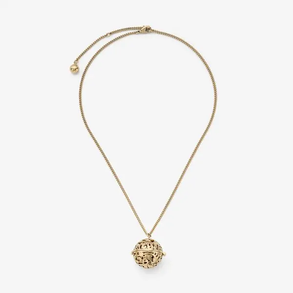 JIMMY CHOO Lace Sphere Pendant Necklace - Silver
