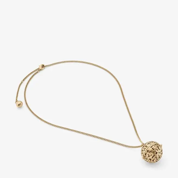 JIMMY CHOO Lace Sphere Pendant Necklace - Silver
